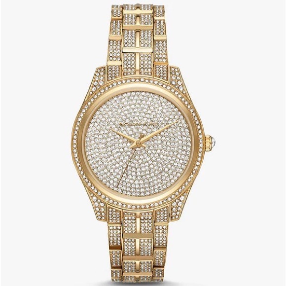 Michael Kors | Accessories | Michael Kors Lauryn Watch Gold With Silver ...